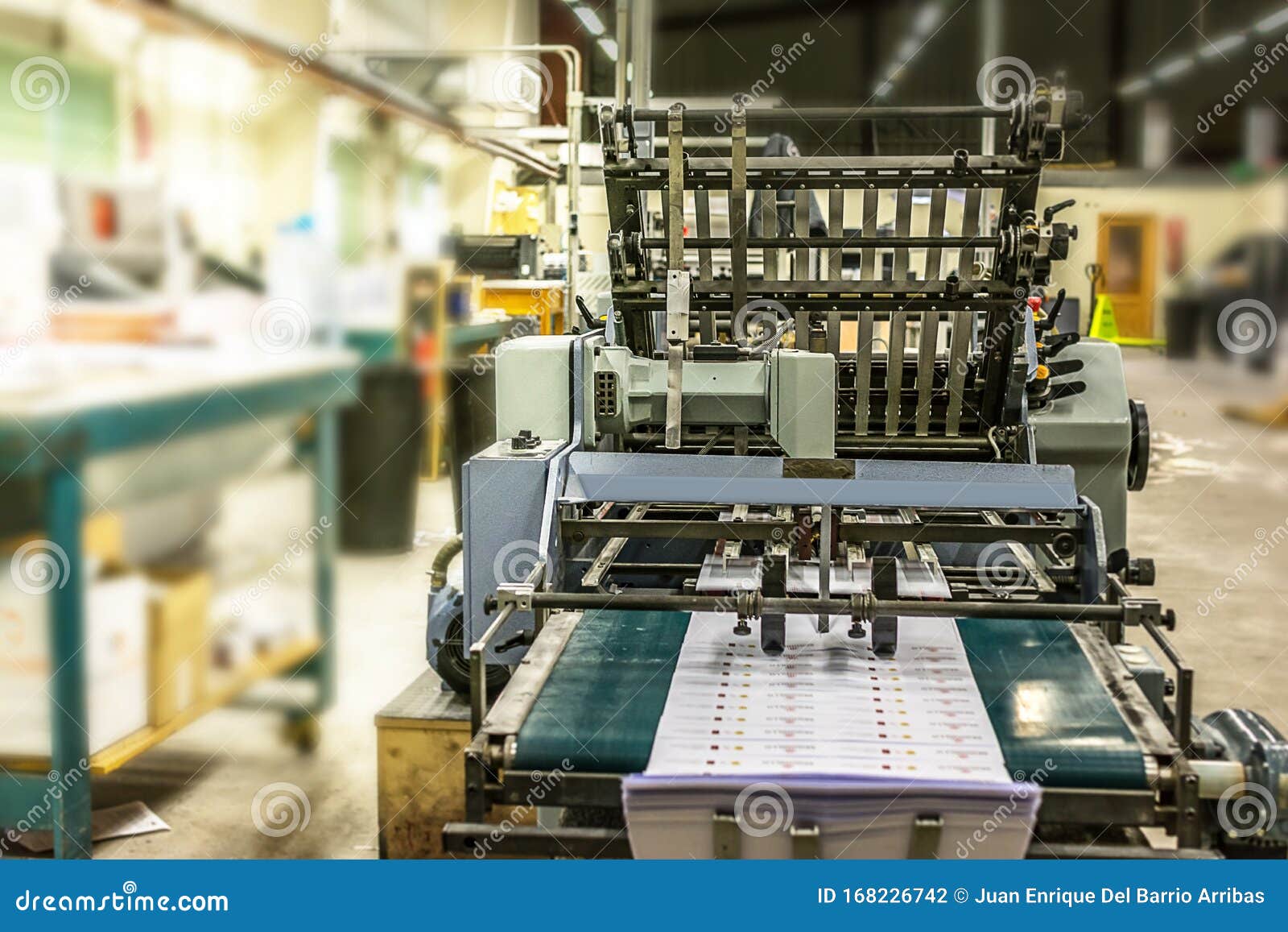 Folding Documents for a Mailing in a Press Stock Photo - Image of ...