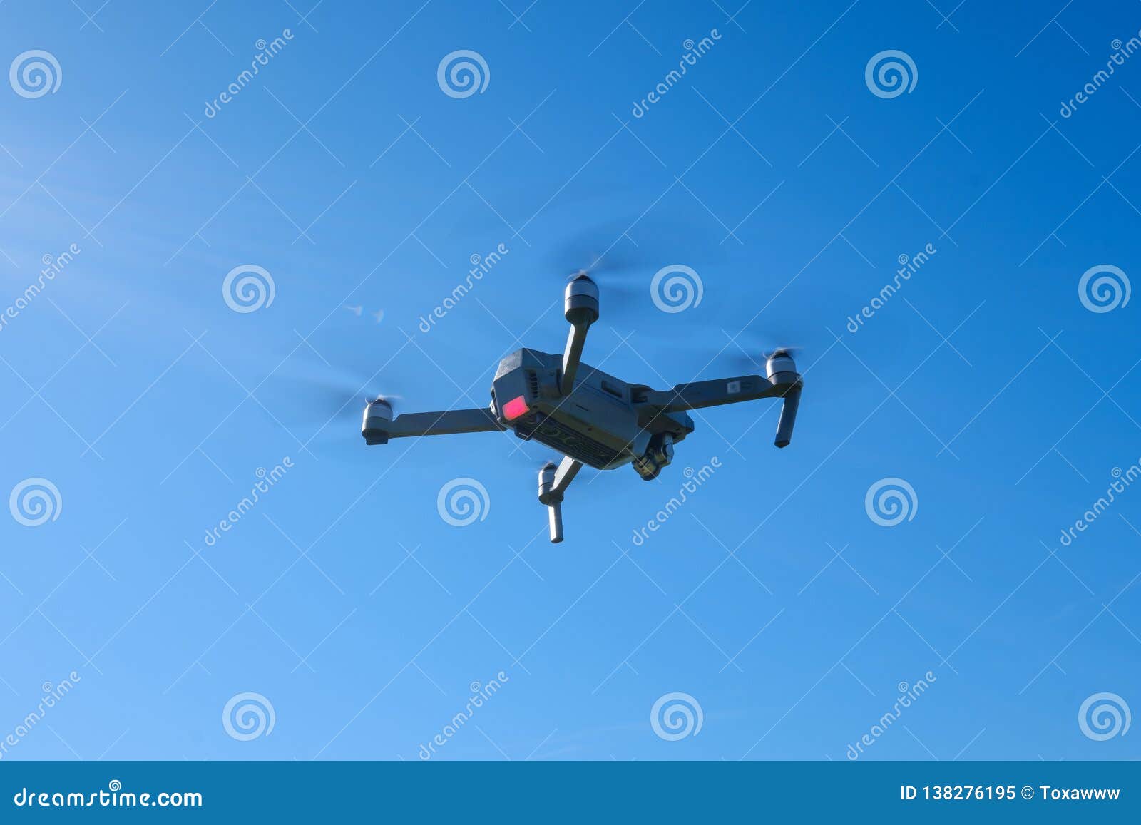 Folding Drone Flying in a Sky Stock Image - Image of blue, innovation ...