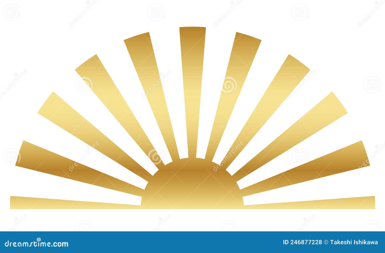Japanese Vintage Rising Sun Symbol Isolated on a White Background ...