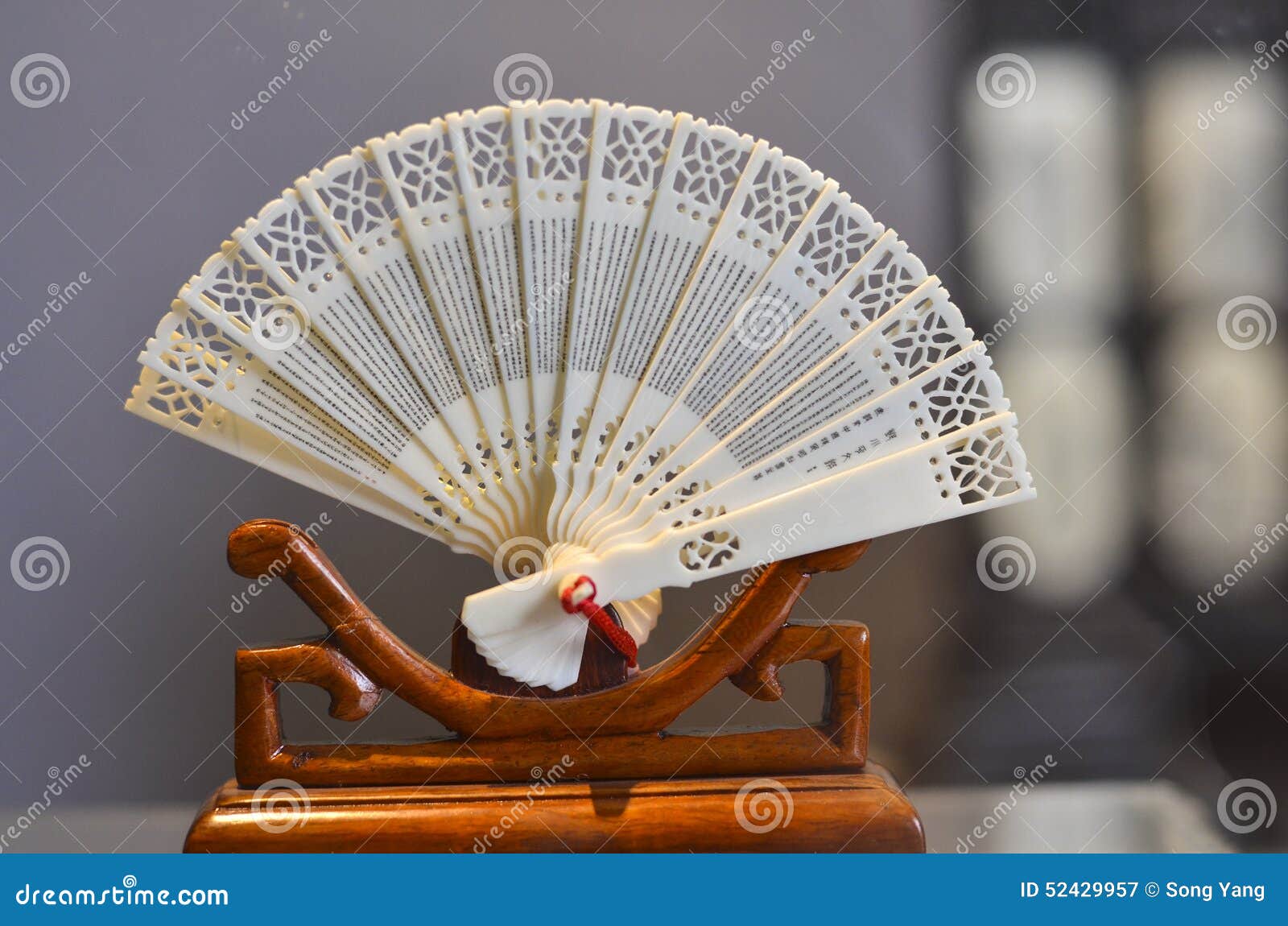 Folding Fan of Bone Carving Editorial Photography - Image of folding ...