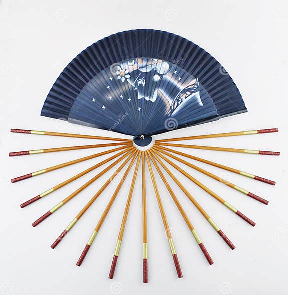 Folding fan and chopsticks stock photo. Image of asian - 45551774