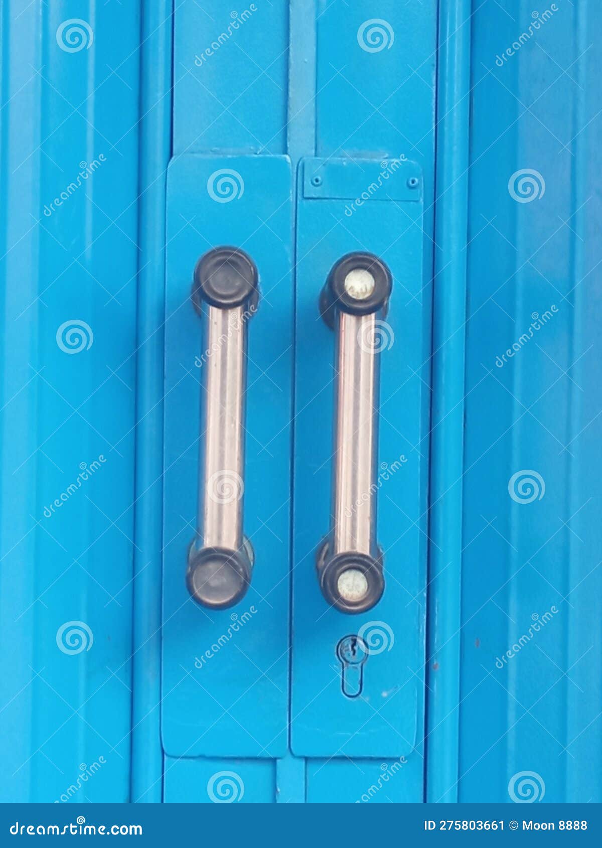 Folding gate lock stock image. Image of blue, font, line - 275803661