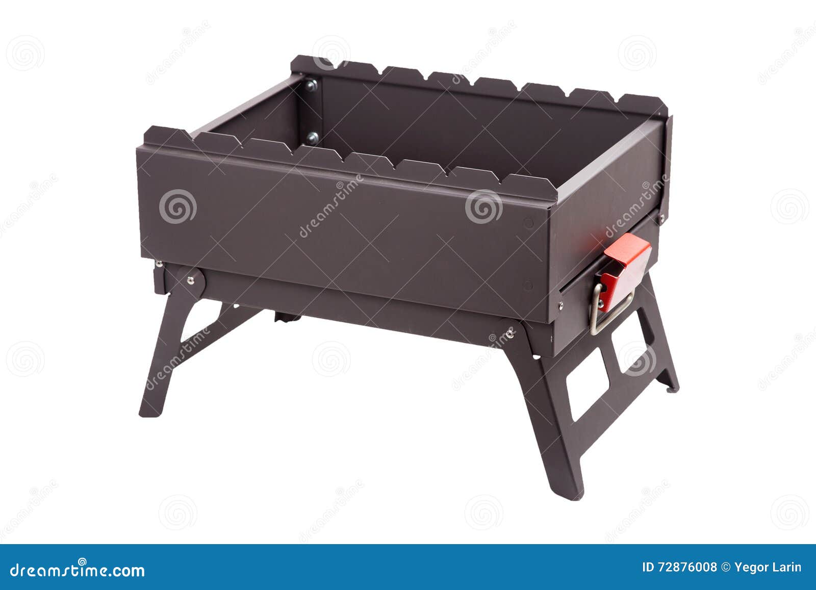 Folding Grill or Chargrill, Brazier Isolated on White Stock Photo ...