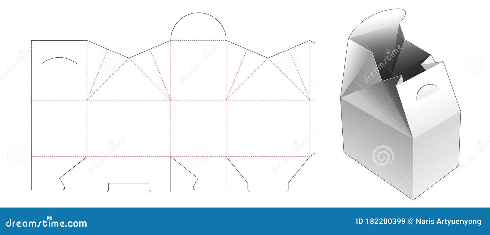 Folding House Shaped Packaging Die Cut Template Stock Vector ...