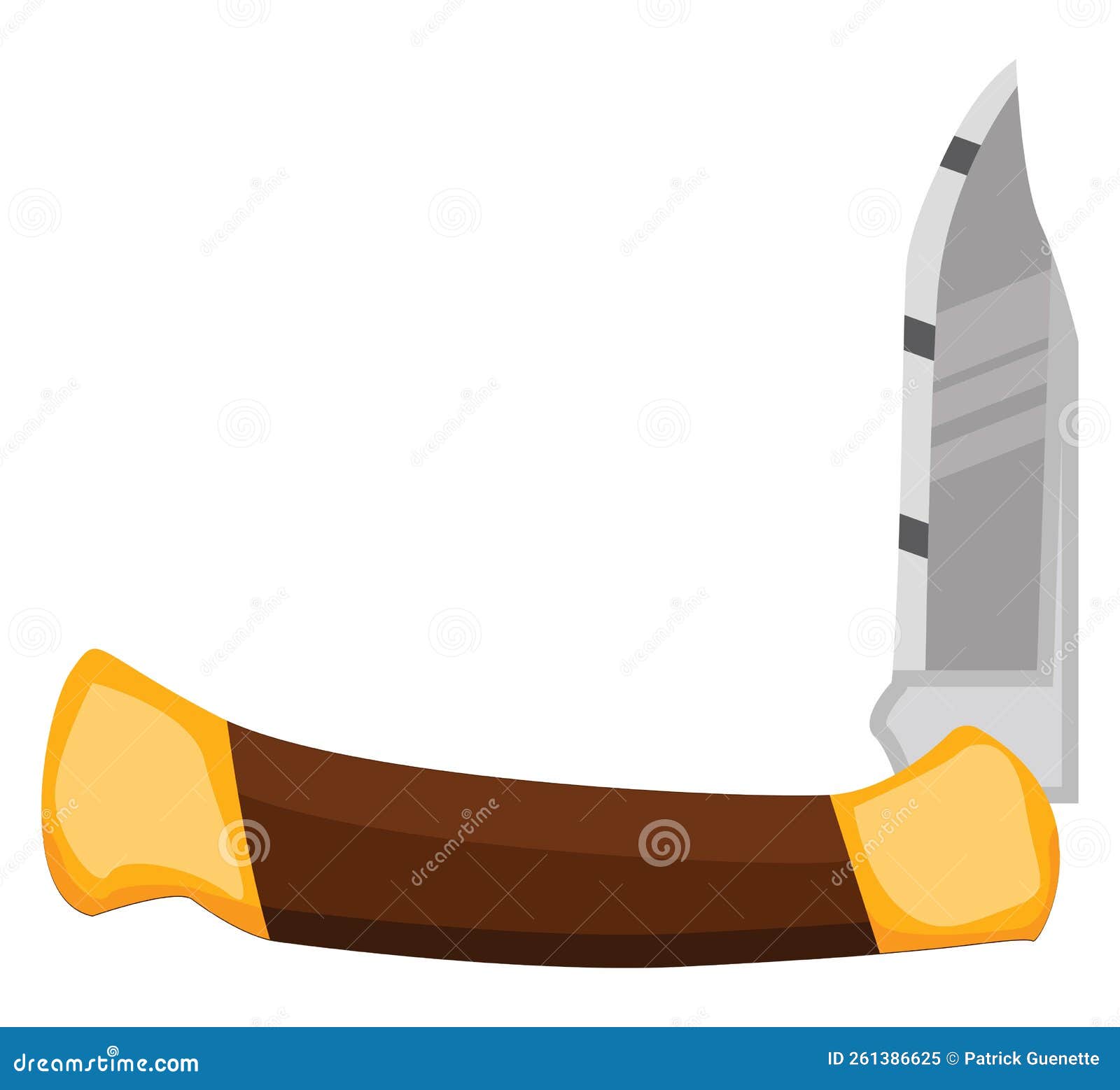 Folding knife, icon stock vector. Illustration of background - 261386625
