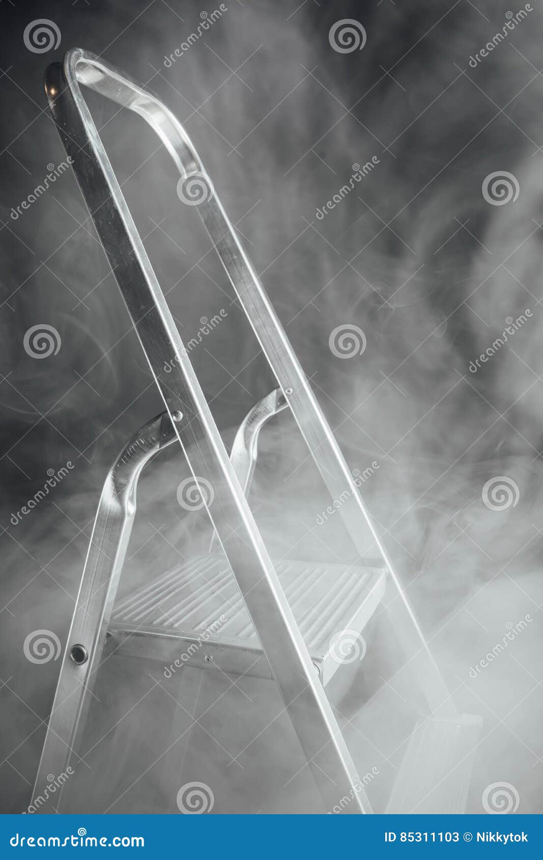 Folding ladder in smoke stock image. Image of abstract - 85311103