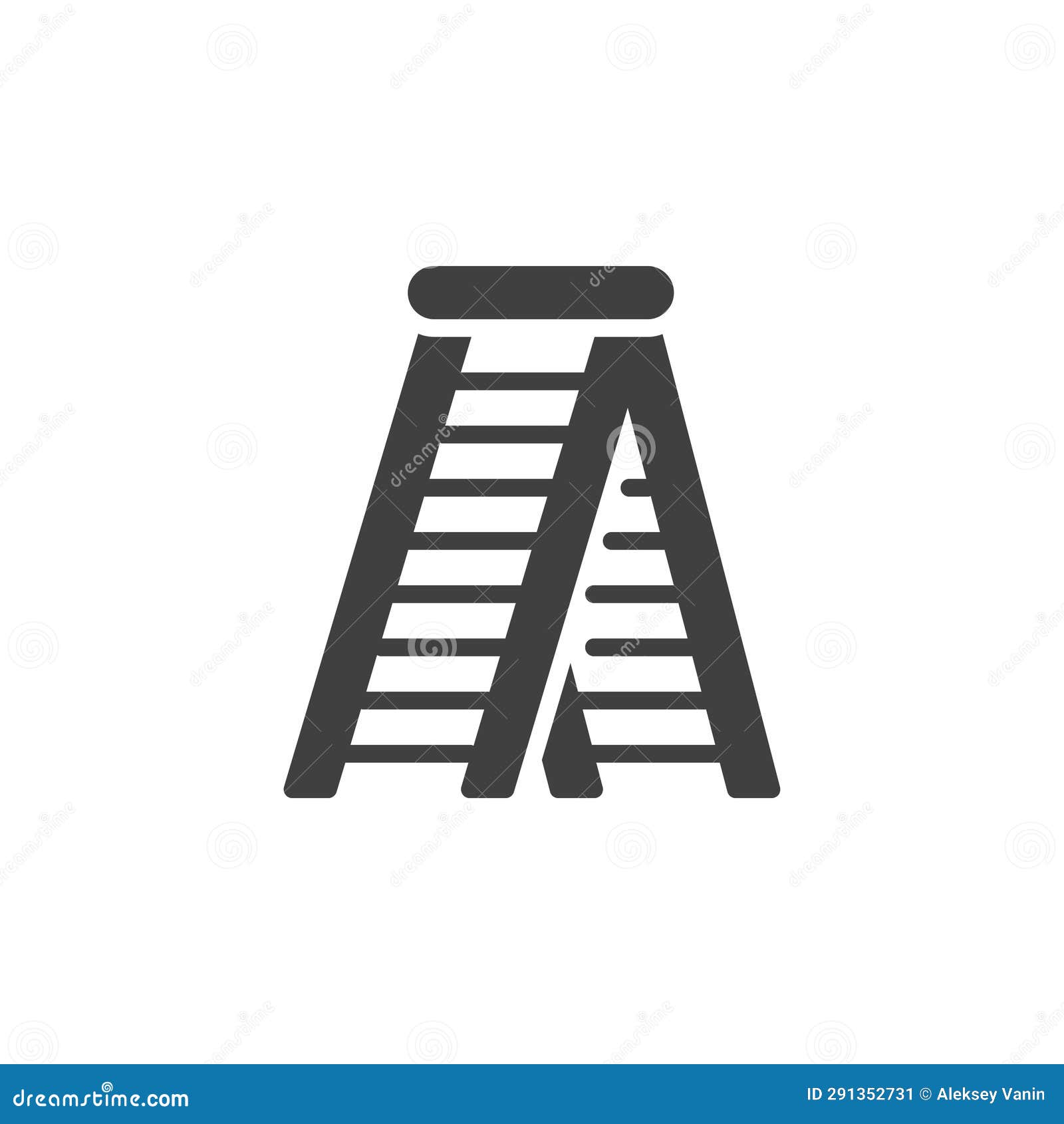 Folding ladder vector icon stock vector. Illustration of filled - 291352731