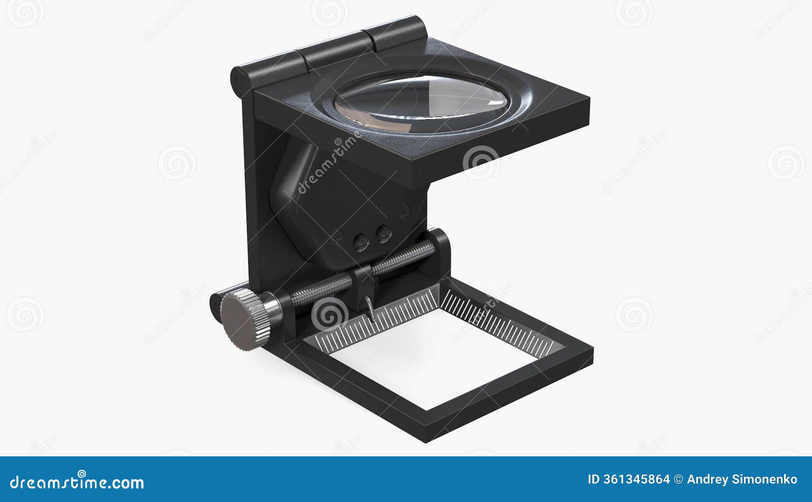 Folding Magnifying Glass with Measuring Grid Tool Stock Photo - Image ...