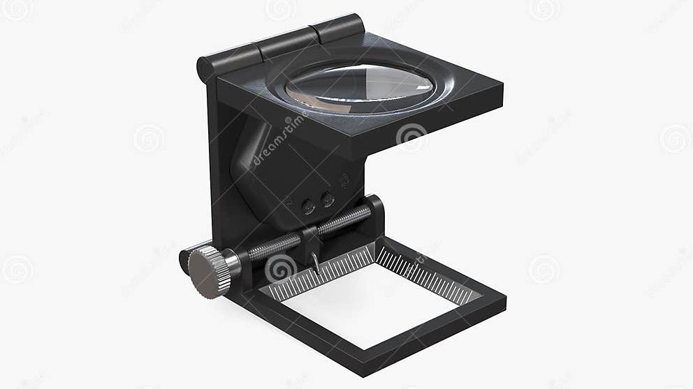 Folding Magnifying Glass with Measuring Grid Tool Stock Photo - Image ...