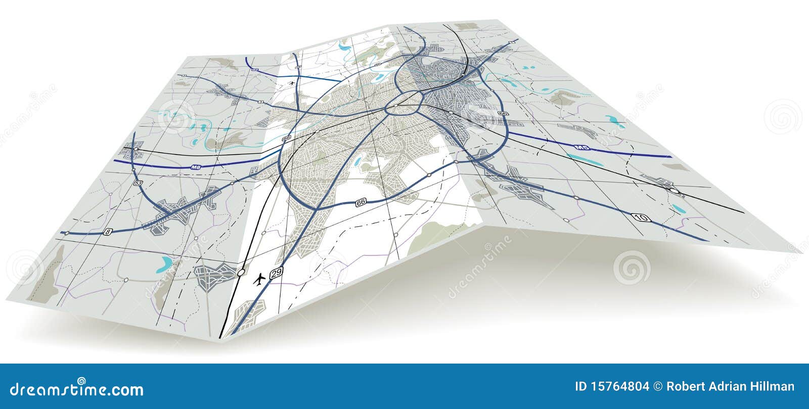 Folding Map Stock Images - Image: 15764804