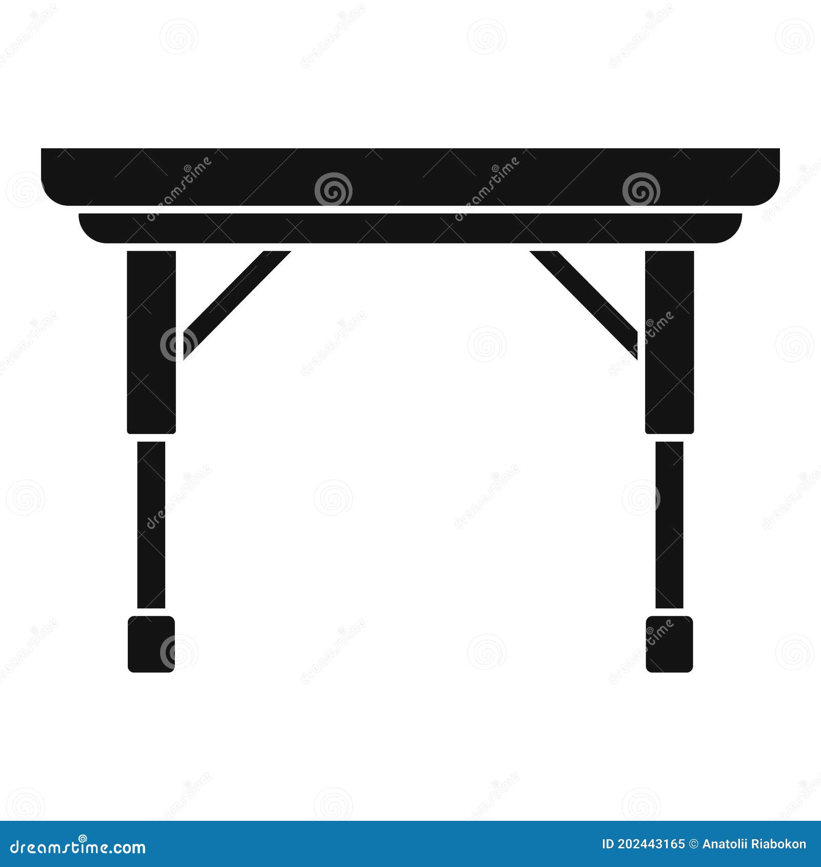 Folding Modern Table Icon, Simple Style Stock Vector - Illustration of ...