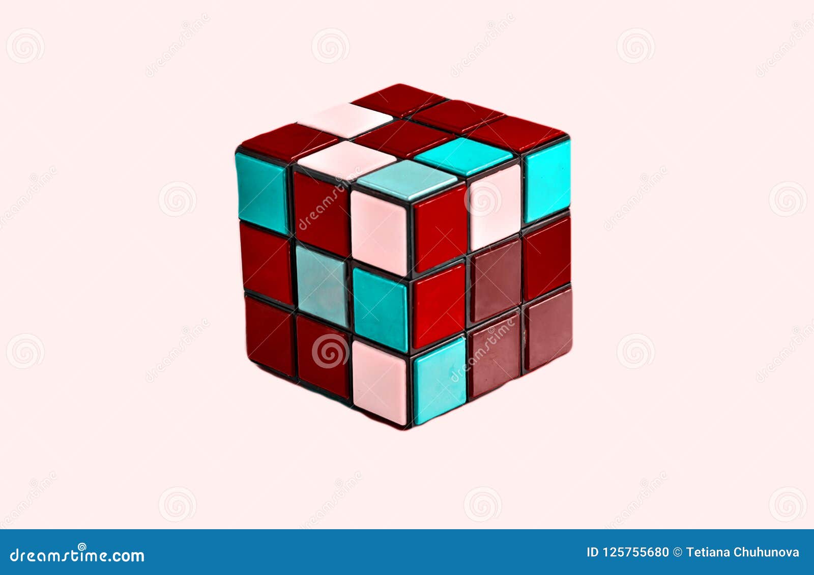 Folding Multi-colored Cube Isolated Editorial Image - Image of 1980 ...