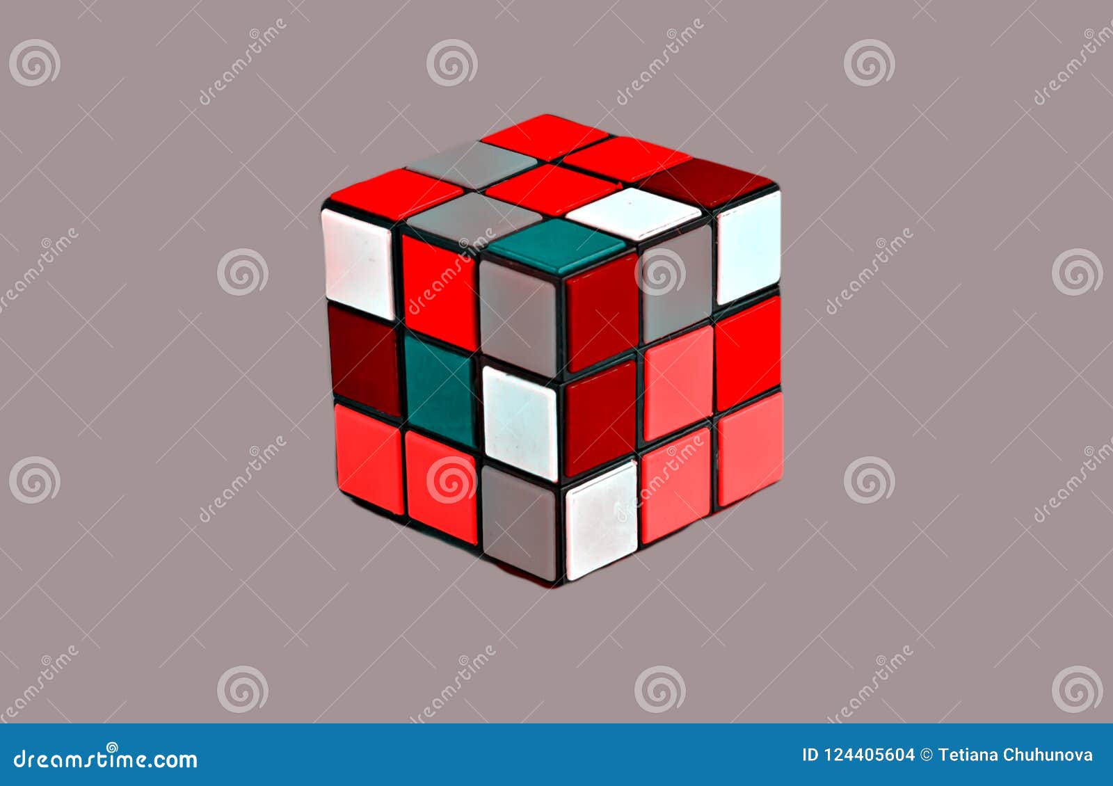 Folding Multi-colored Cube Isolated. Style: Abstraction, Illustration ...