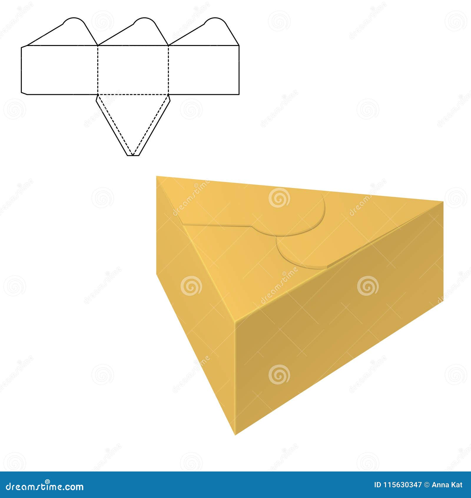 Folding package Template stock vector. Illustration of blueprint ...