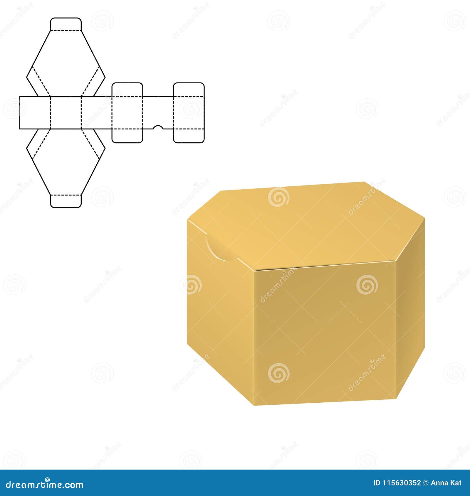 Folding package Template stock vector. Illustration of package - 115630352