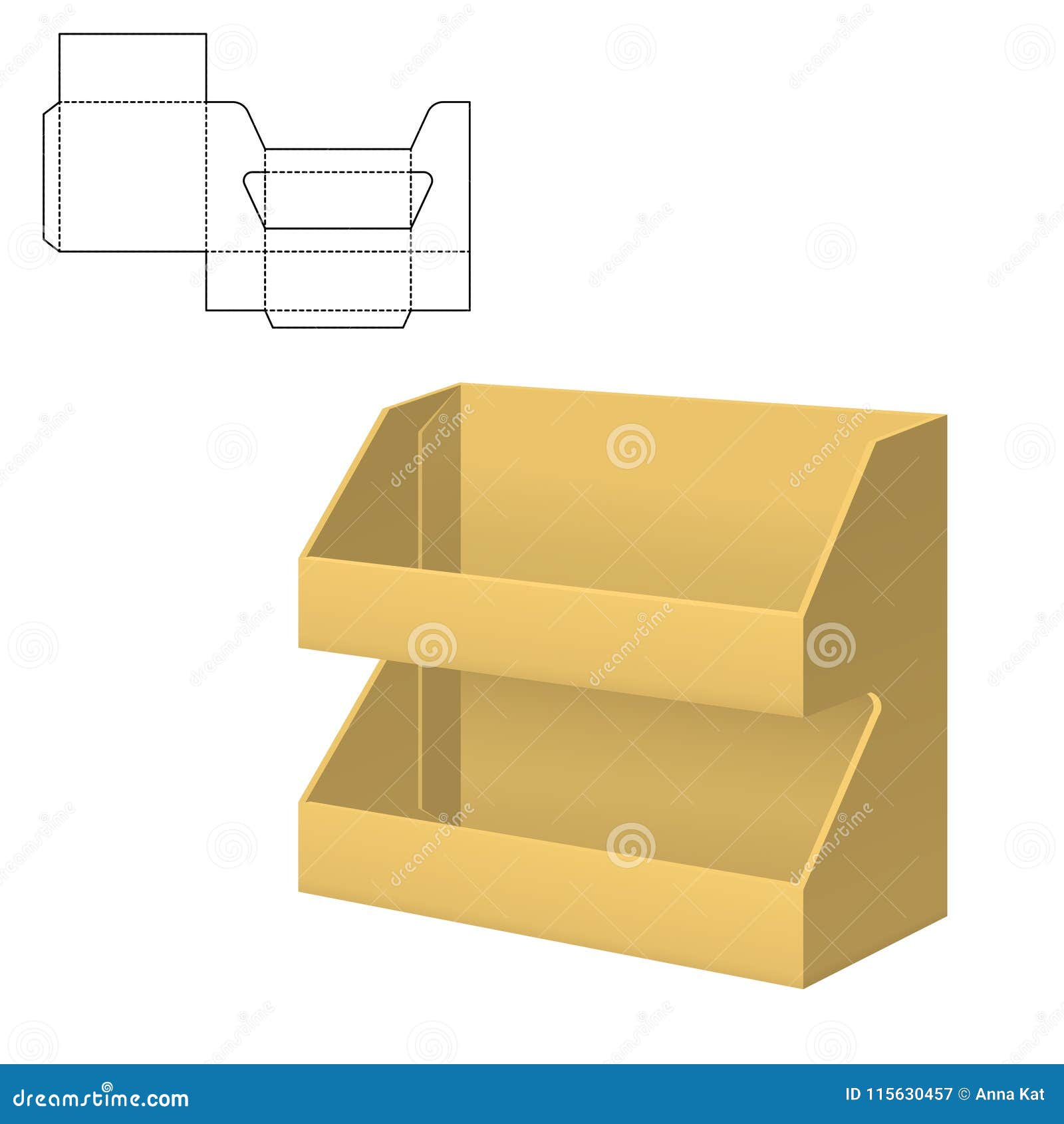 Folding package Template stock vector. Illustration of diecut - 115630457