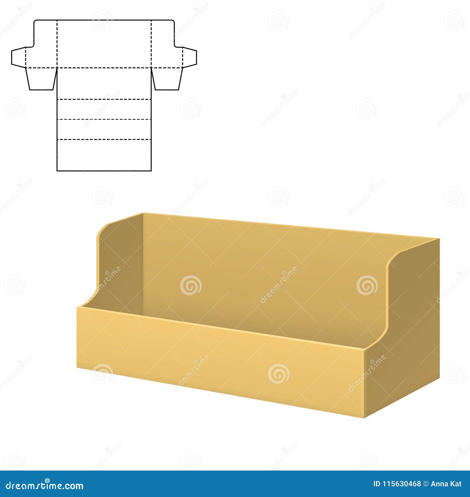 Folding package Template stock vector. Illustration of blank - 115630468