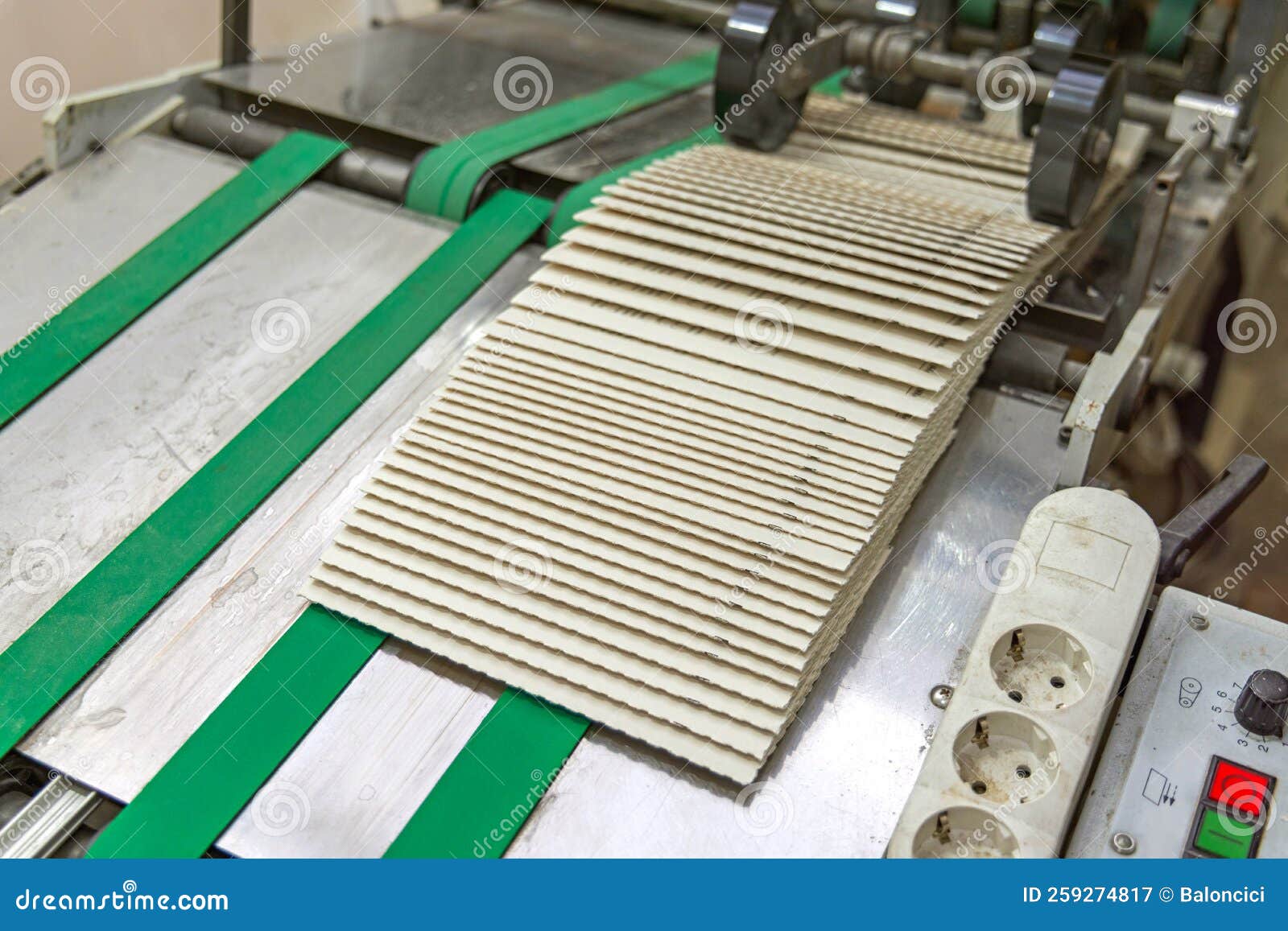 Folding Pages Book Machine stock image. Image of belts - 259274817