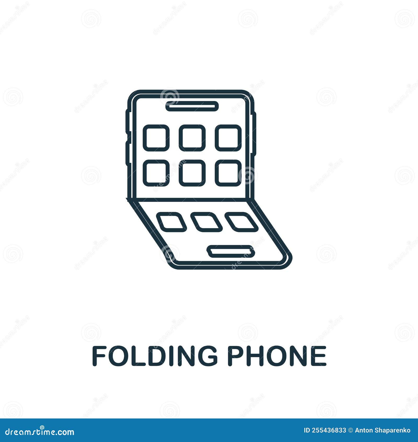 Folding Phone Icon. Simple Element from Technology Collection. Line ...