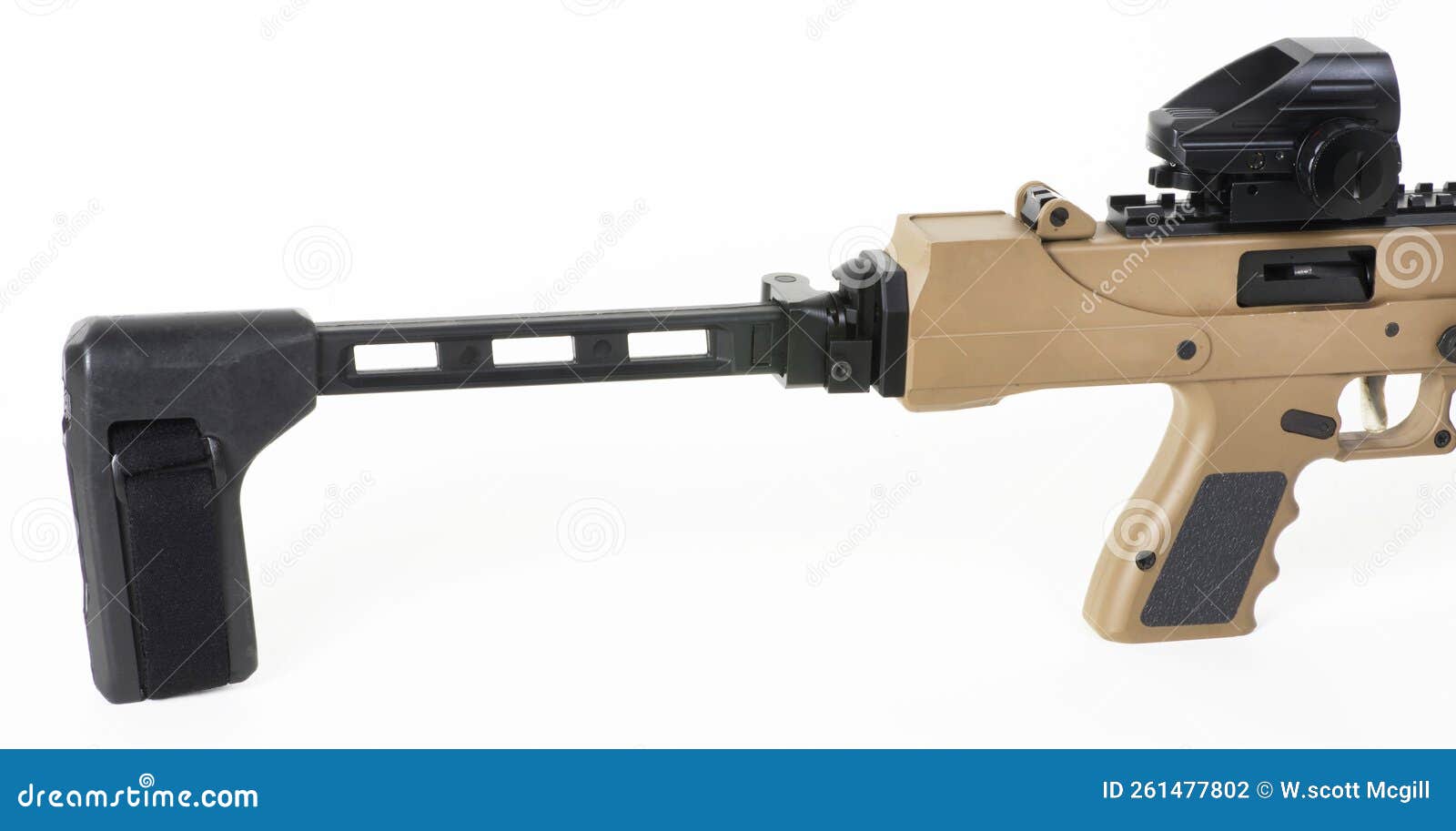 Folding Pistol Brace stock photo. Image of folding, handgun - 261477802