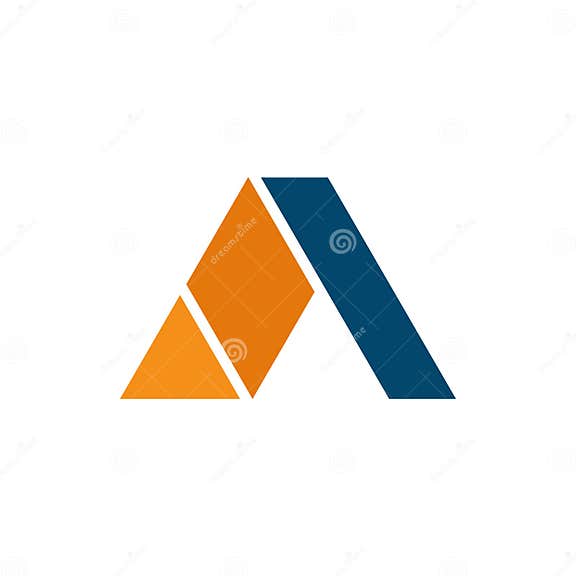 Folding Pyramid Letter a Initial Symbol Stock Vector - Illustration of ...