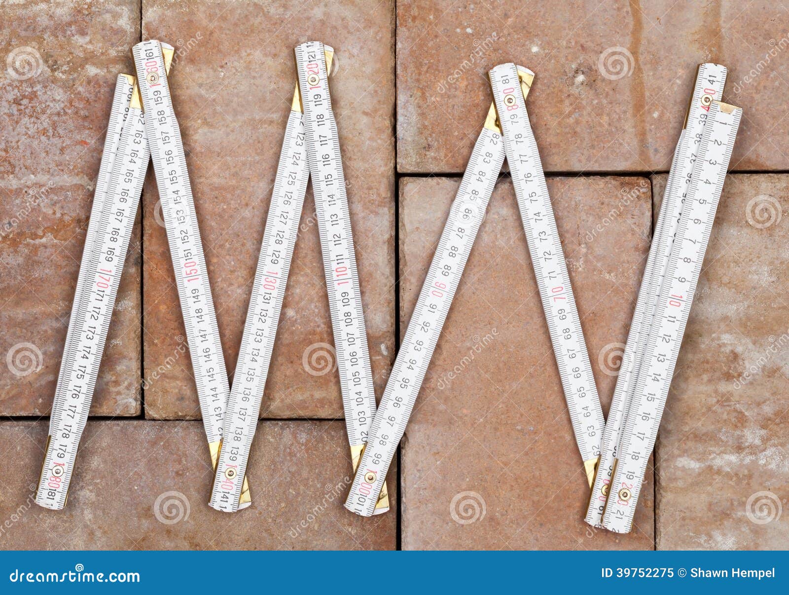 Folding rule stock image. Image of object, brick, meter - 39752275