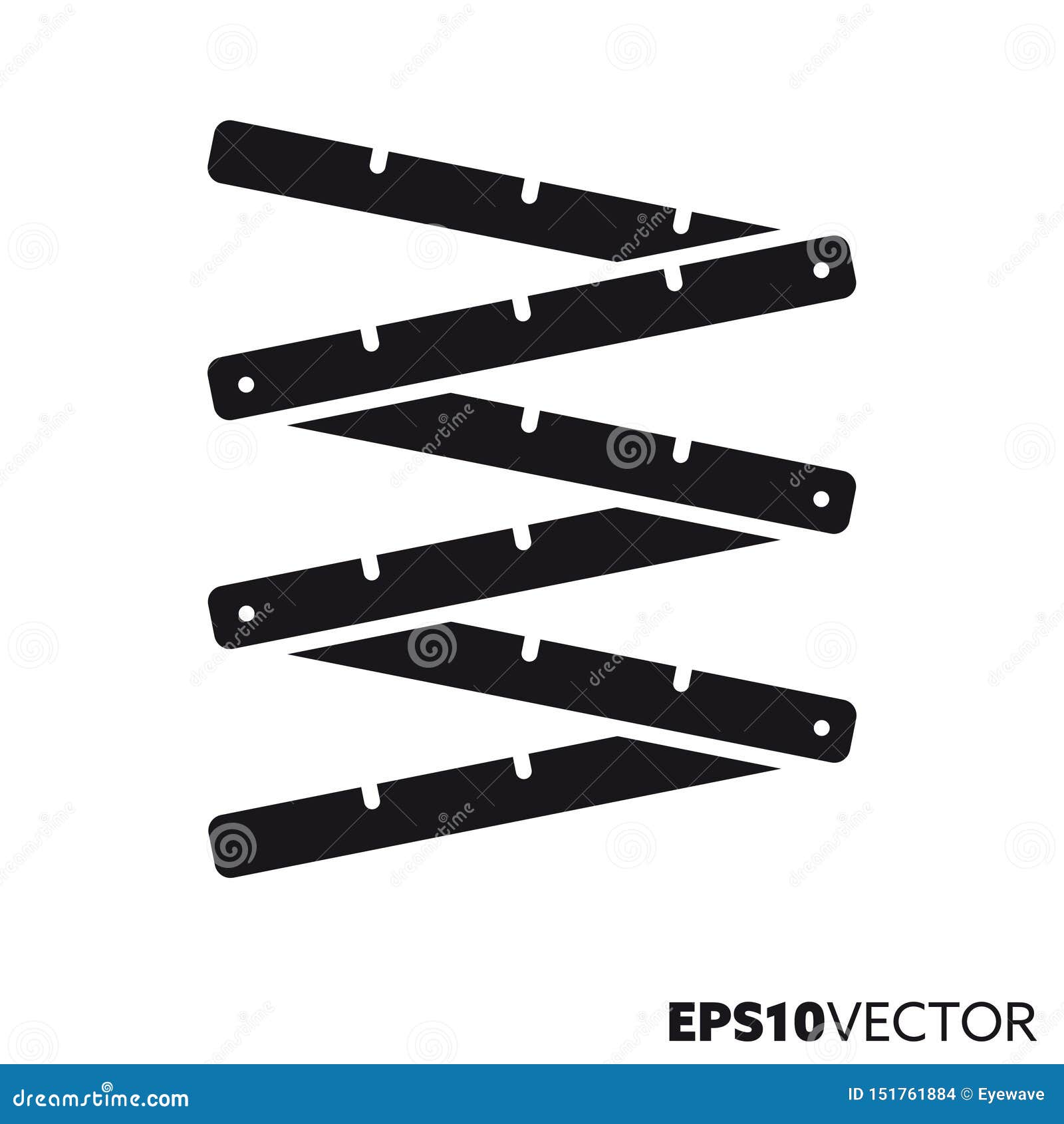 Folding Rule Vector Glyph Icon Stock Vector - Illustration of tool ...