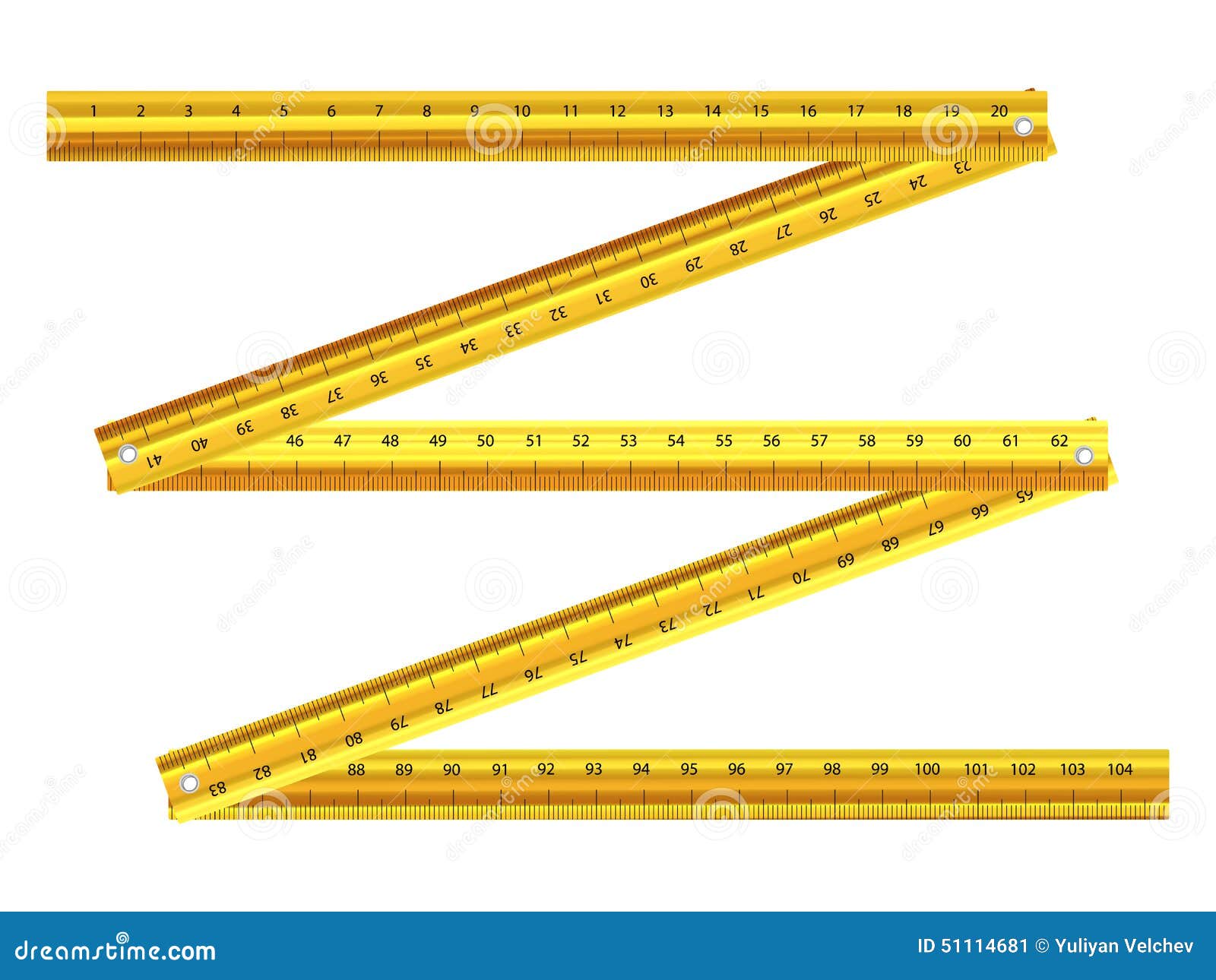 Folding ruler stock vector. Illustration of isolated - 51114681