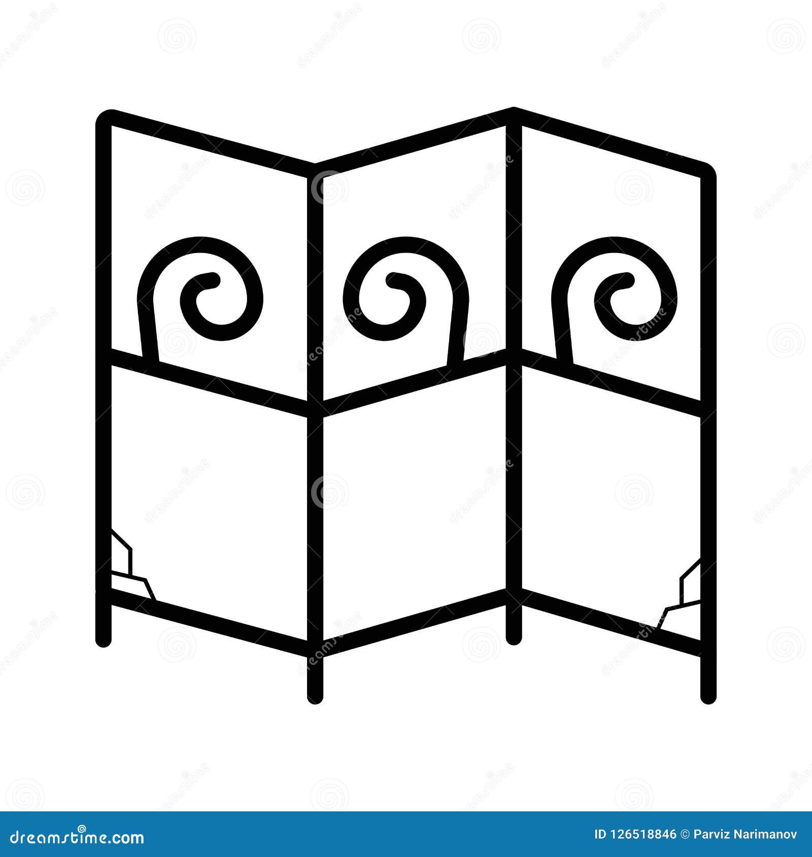 Folding screen icon stock illustration. Illustration of japanese ...