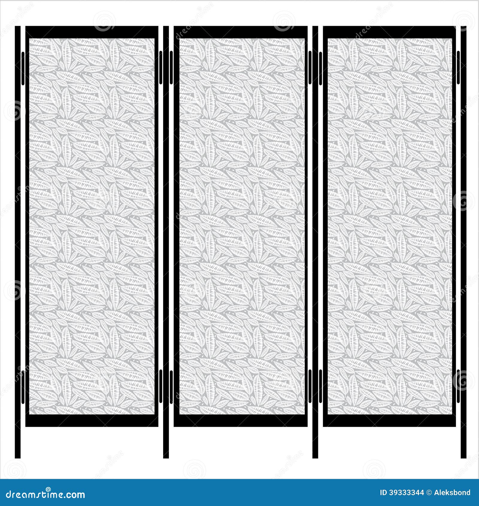 Folding Screen Isolated on White Stock Vector - Illustration of ...