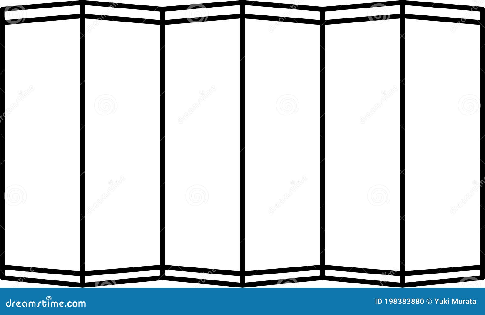 Folding screen outline stock vector. Illustration of traditional ...
