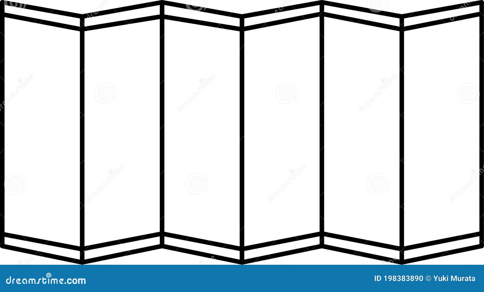 Folding screen outline stock vector. Illustration of decoration - 198383890