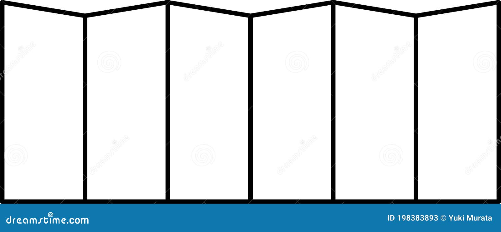 Folding screen outline stock vector. Illustration of crafts - 198383893