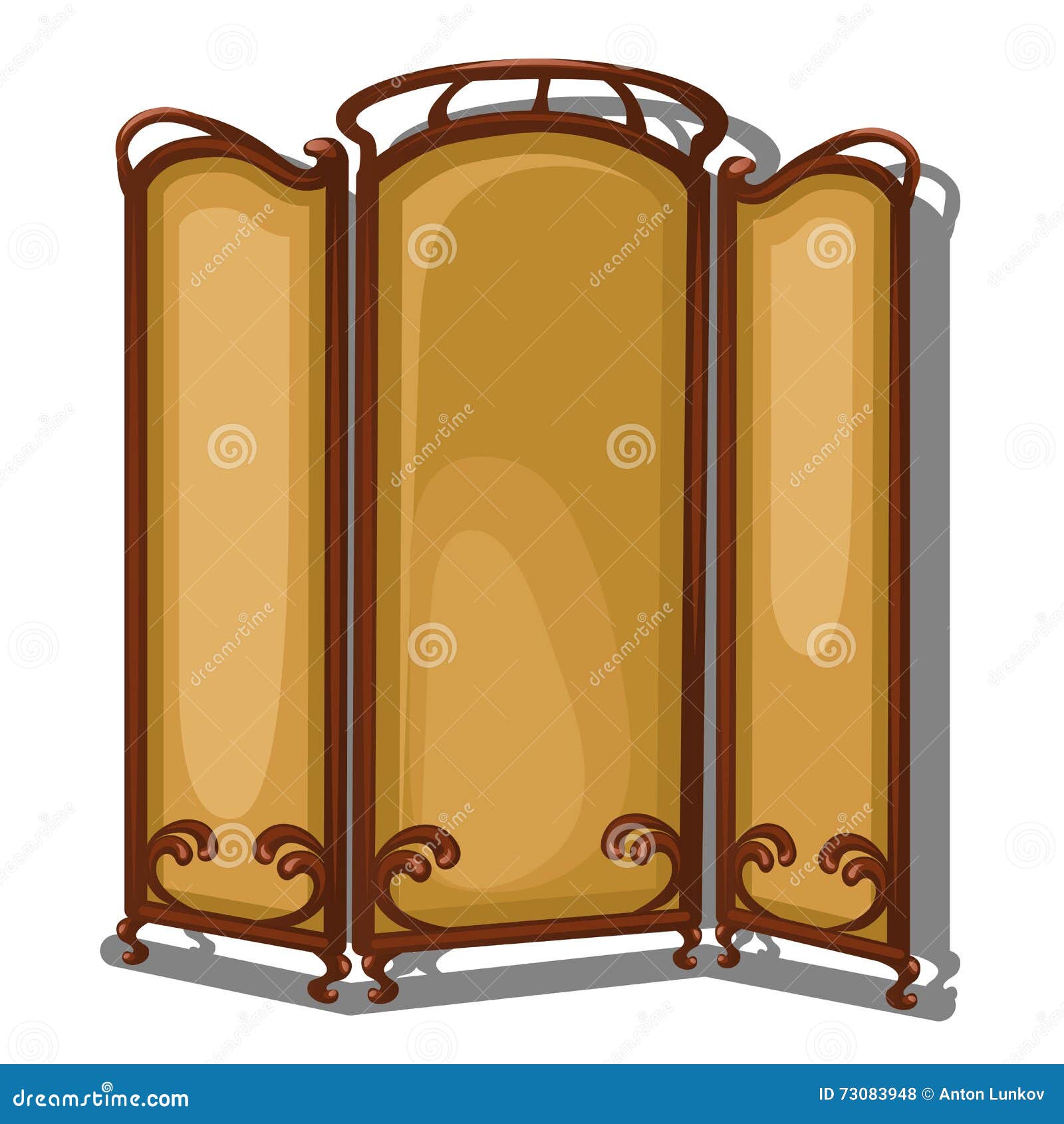 Folding Screen In Chinoiserie Style With Peacock And Peonies On Golden ...