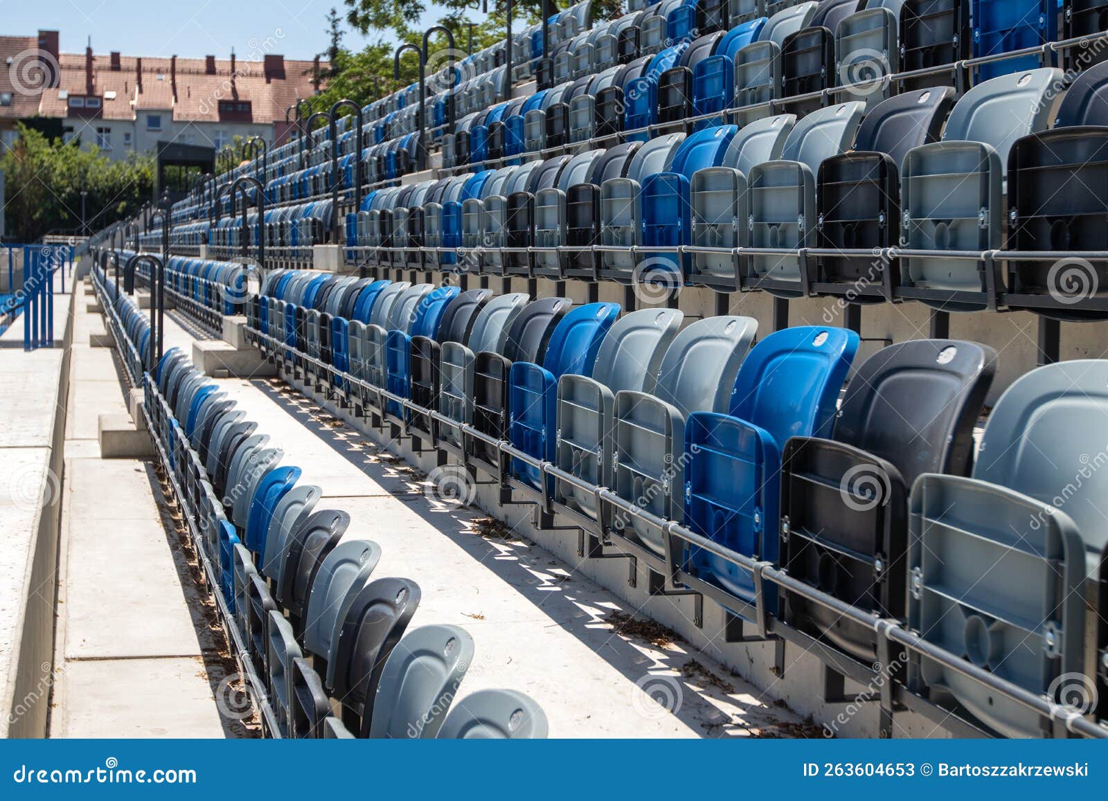 Folding Seats in the Stadium Stock Image - Image of outdoors, seat ...