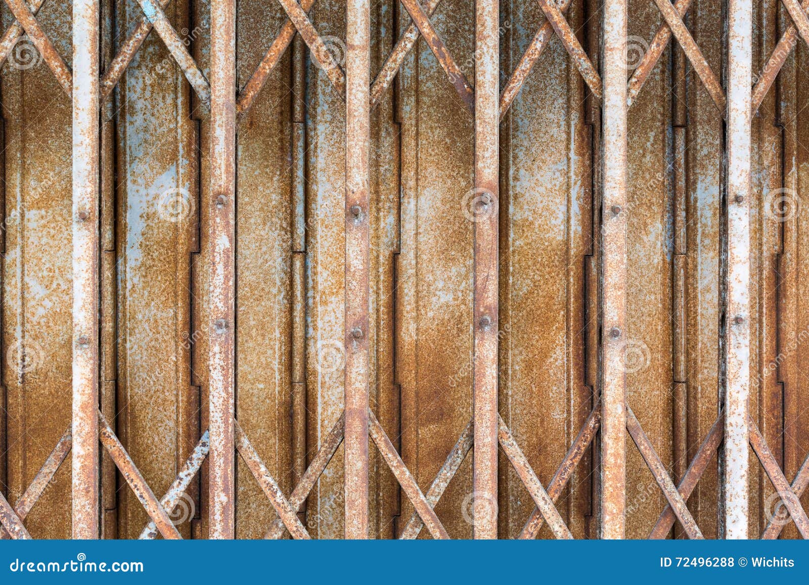 Folding shutter steel door stock photo. Image of building - 72496288