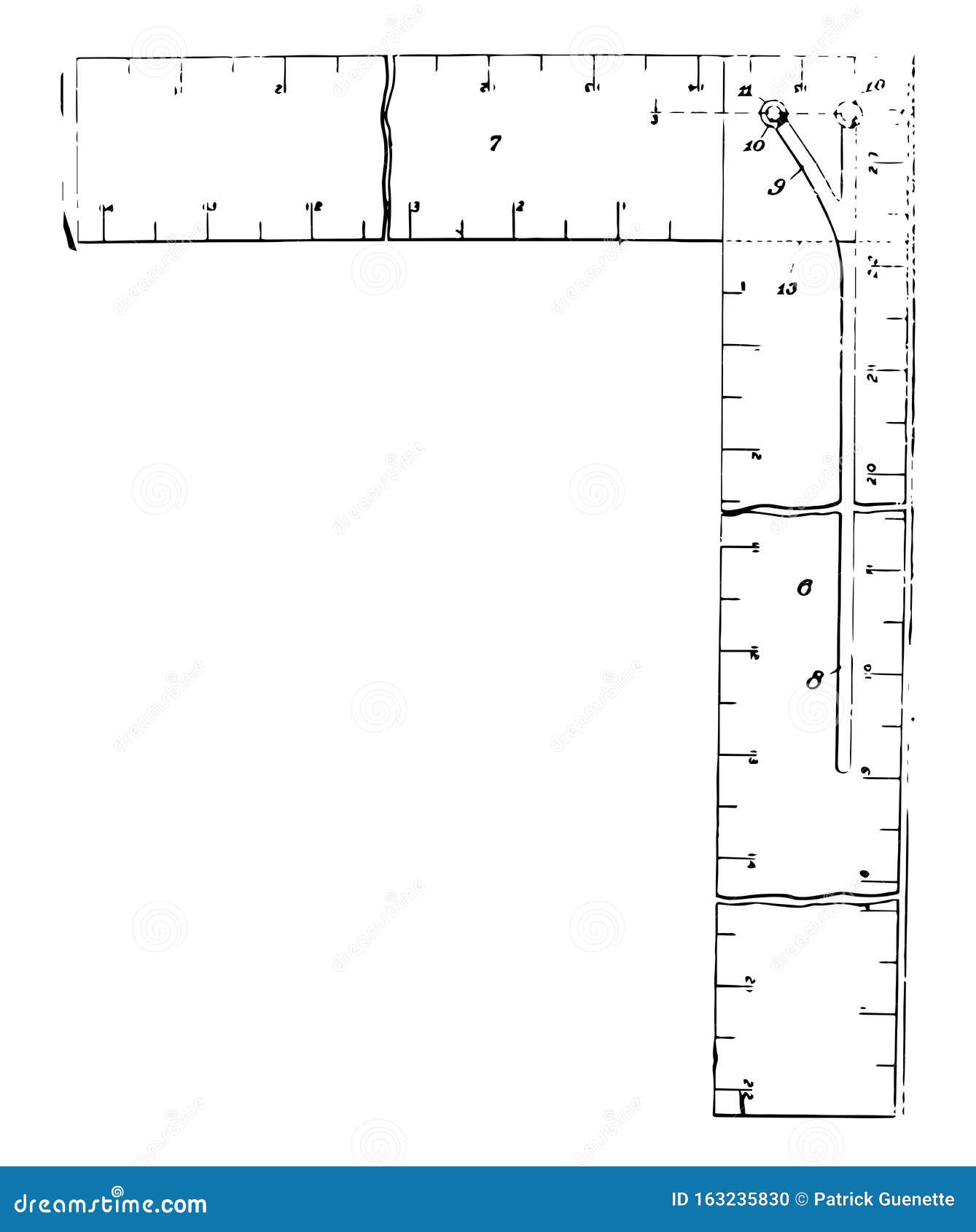 Folding Square Redesigned For Marking Vintage Engraving Vector ...