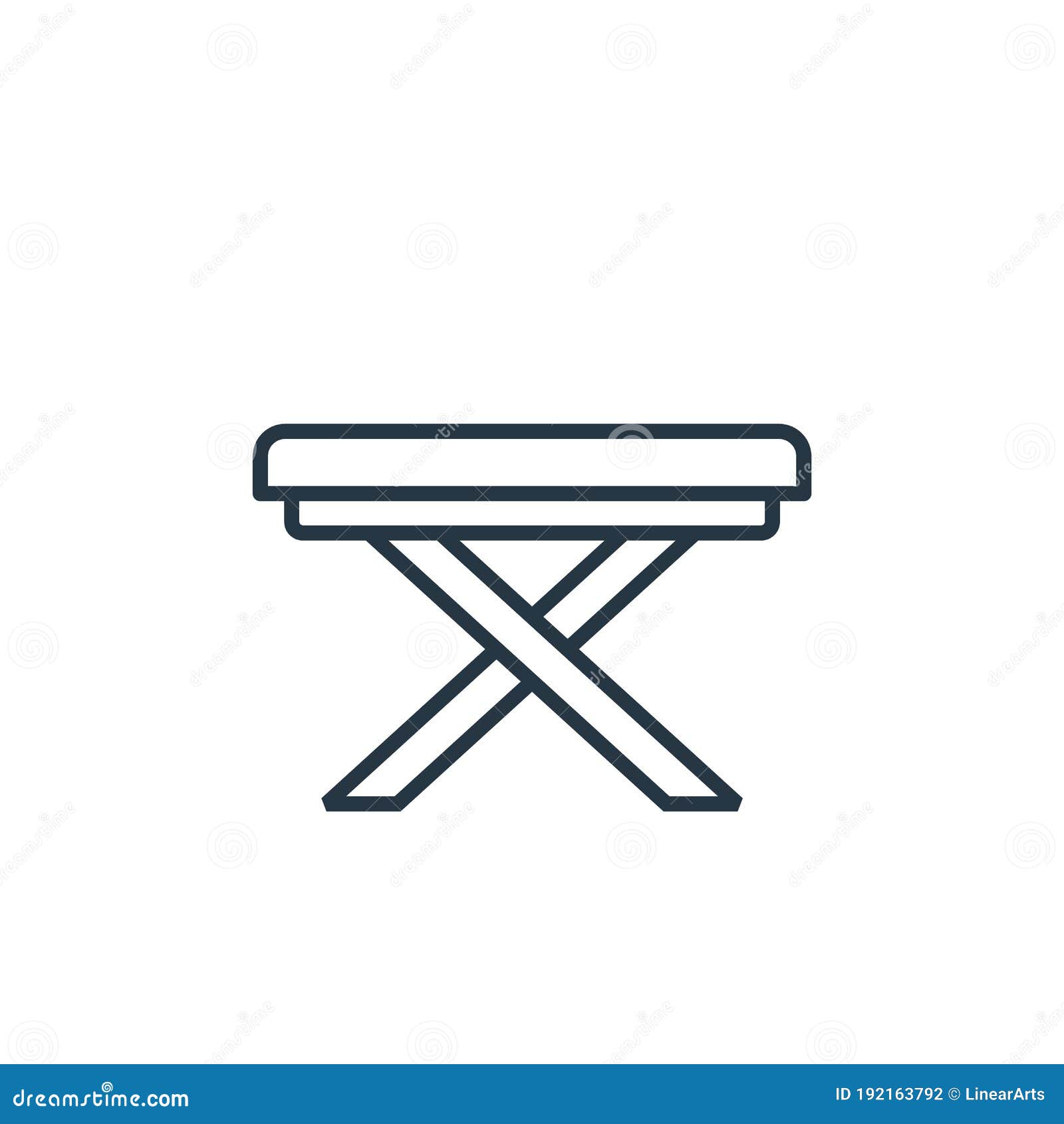 Folding Table Icon Vector from Furniture Concept. Thin Line ...