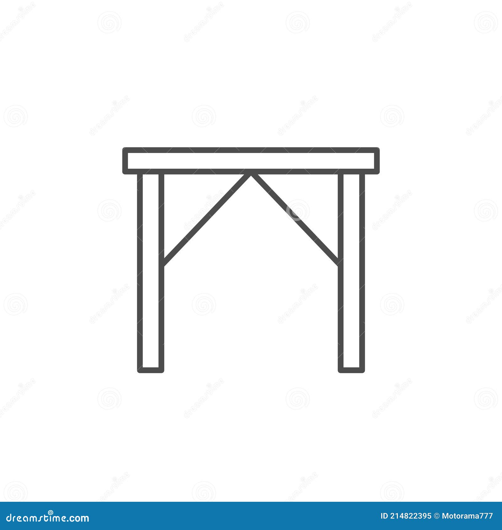 Folding Table Line Outline Icon Stock Vector - Illustration of outline ...