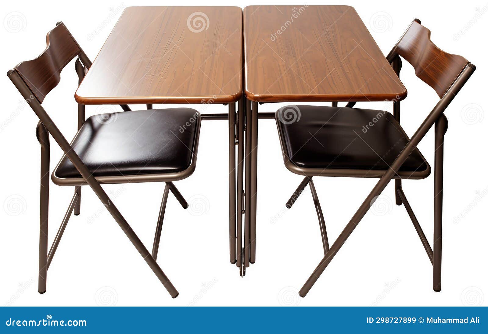 Folding Table on White Background Stock Image - Image of design, shoot ...