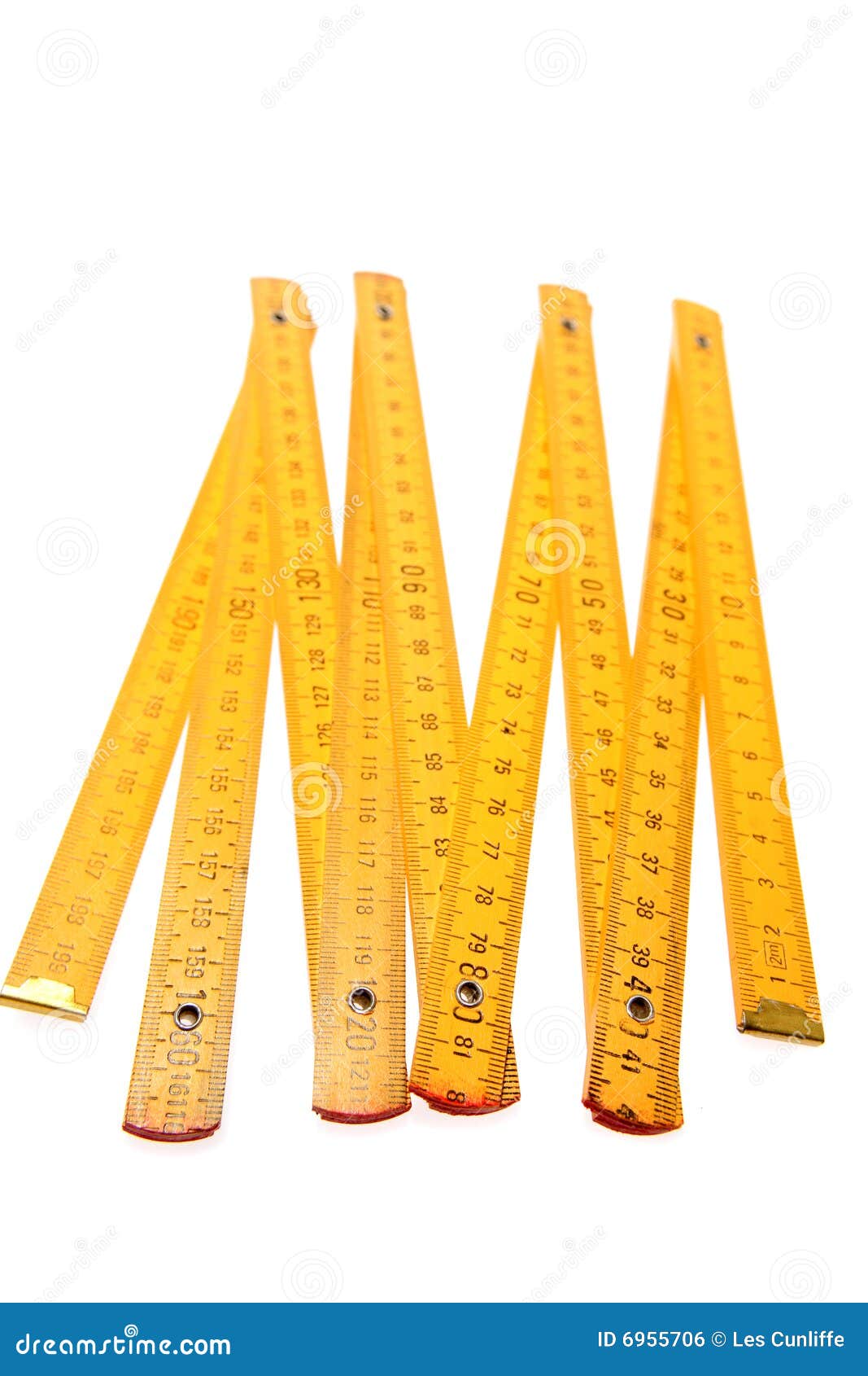 Folding Yellow Ruler stock photo. Image of inches, background - 6955706