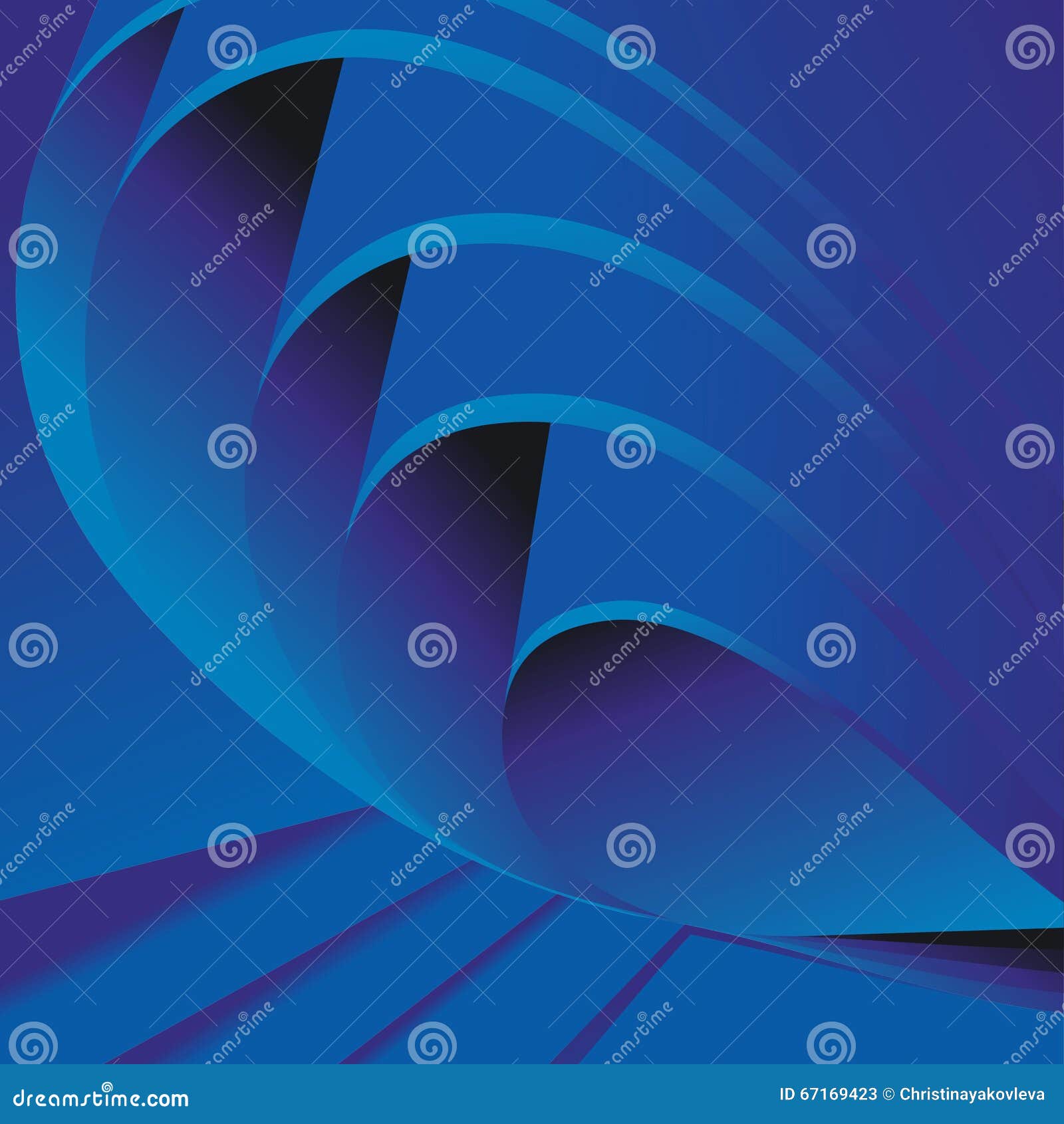 Folds of Blue Paper or Cloth. Vector Background Stock Illustration ...