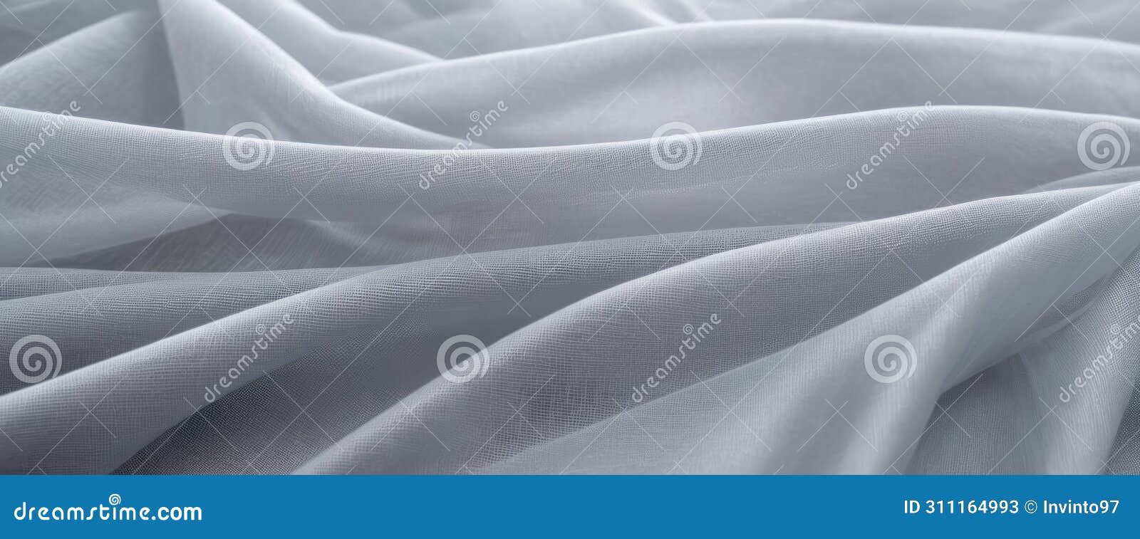 Folds of Ghostly Thin Silver Fabric Stock Illustration - Illustration ...
