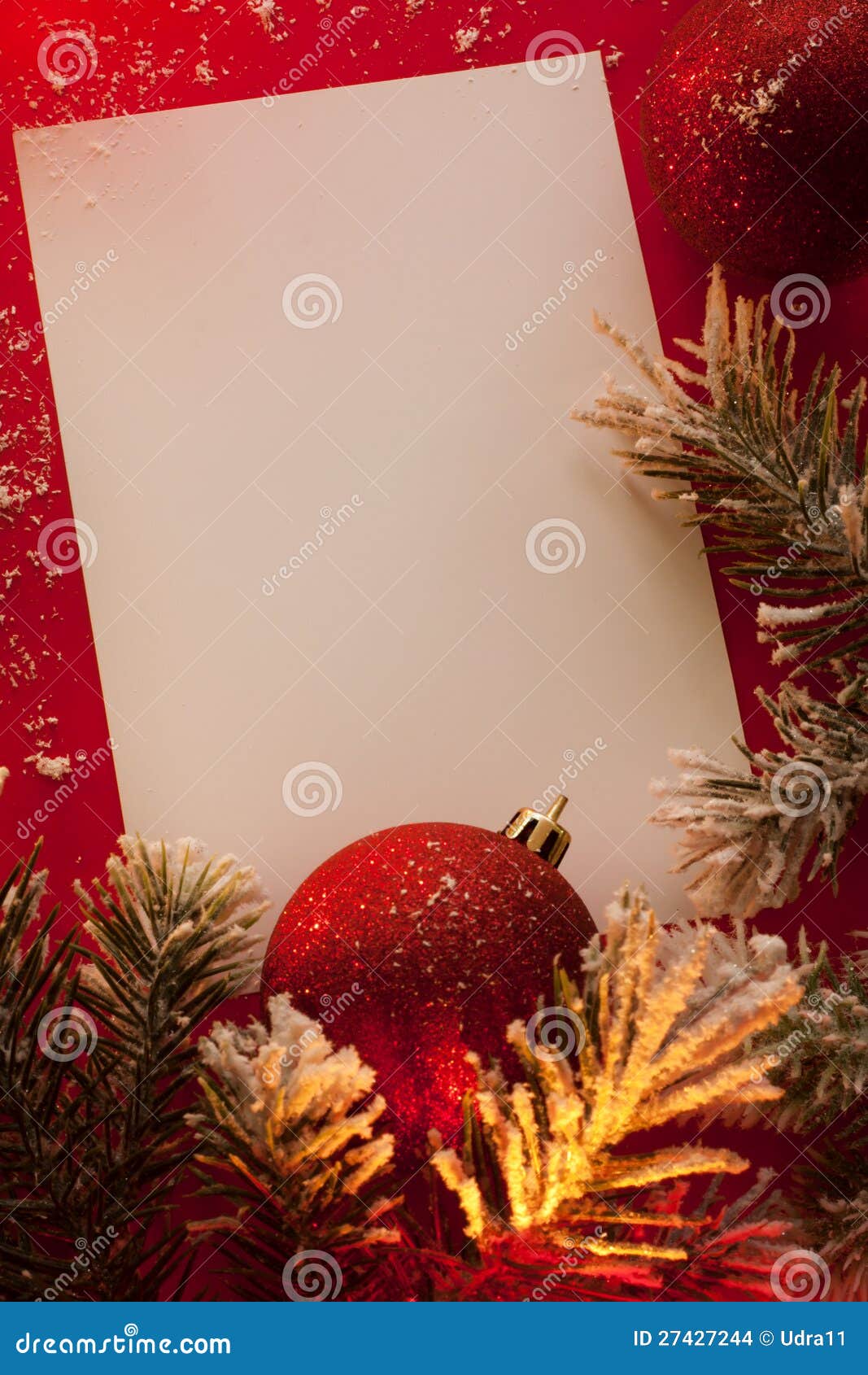 Folha De Papel Do Natal E Baubles Foto de Stock - Imagem de abeto ...