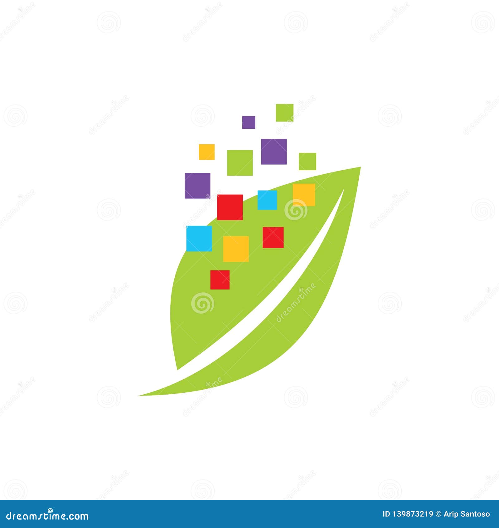 Folha Logo Design Vetora Template Isolated Ilustração do Vetor ...