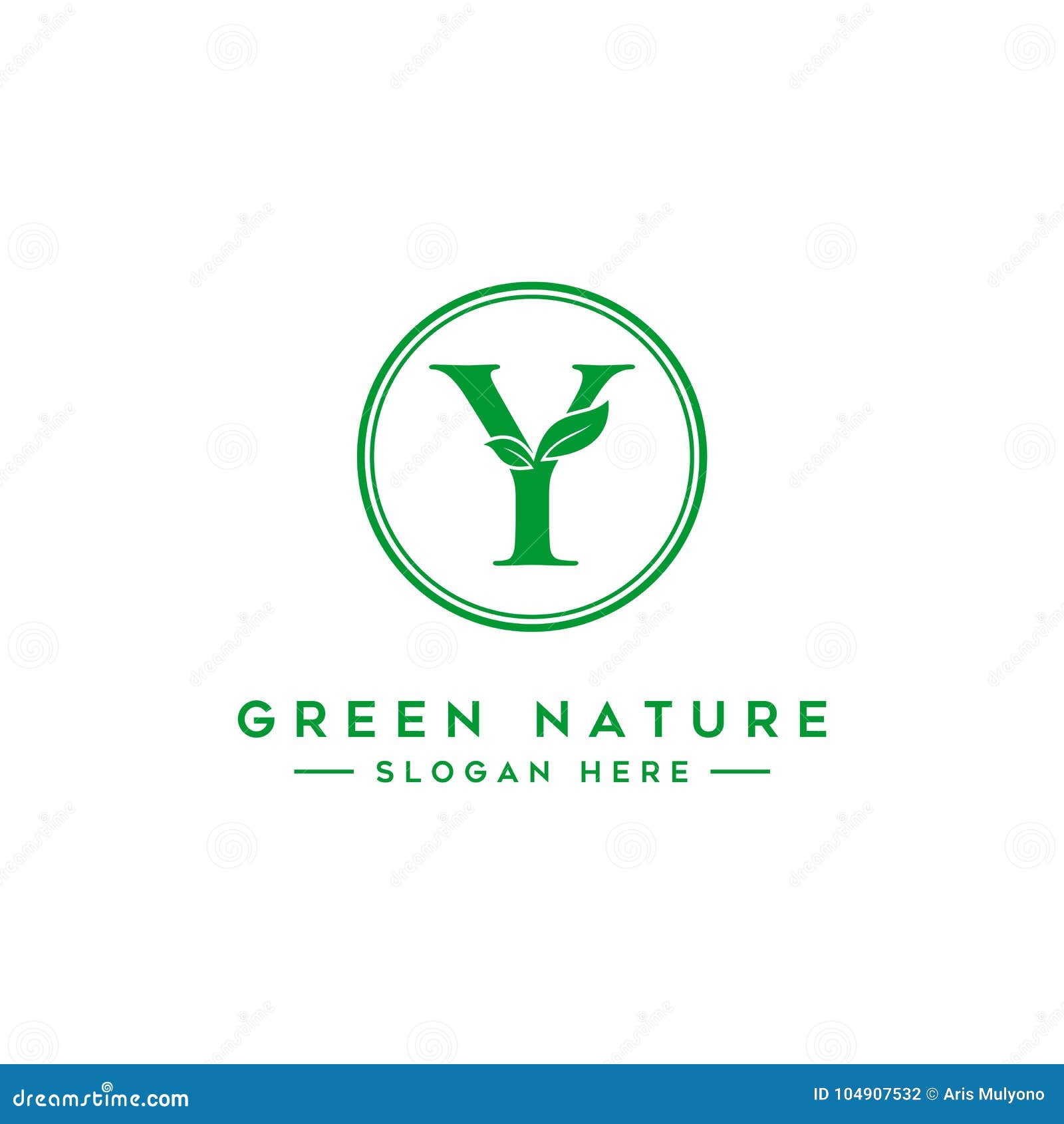 Folha Logo Natural Logos Da Letra Y Ilustração Stock - Ilustração de ...