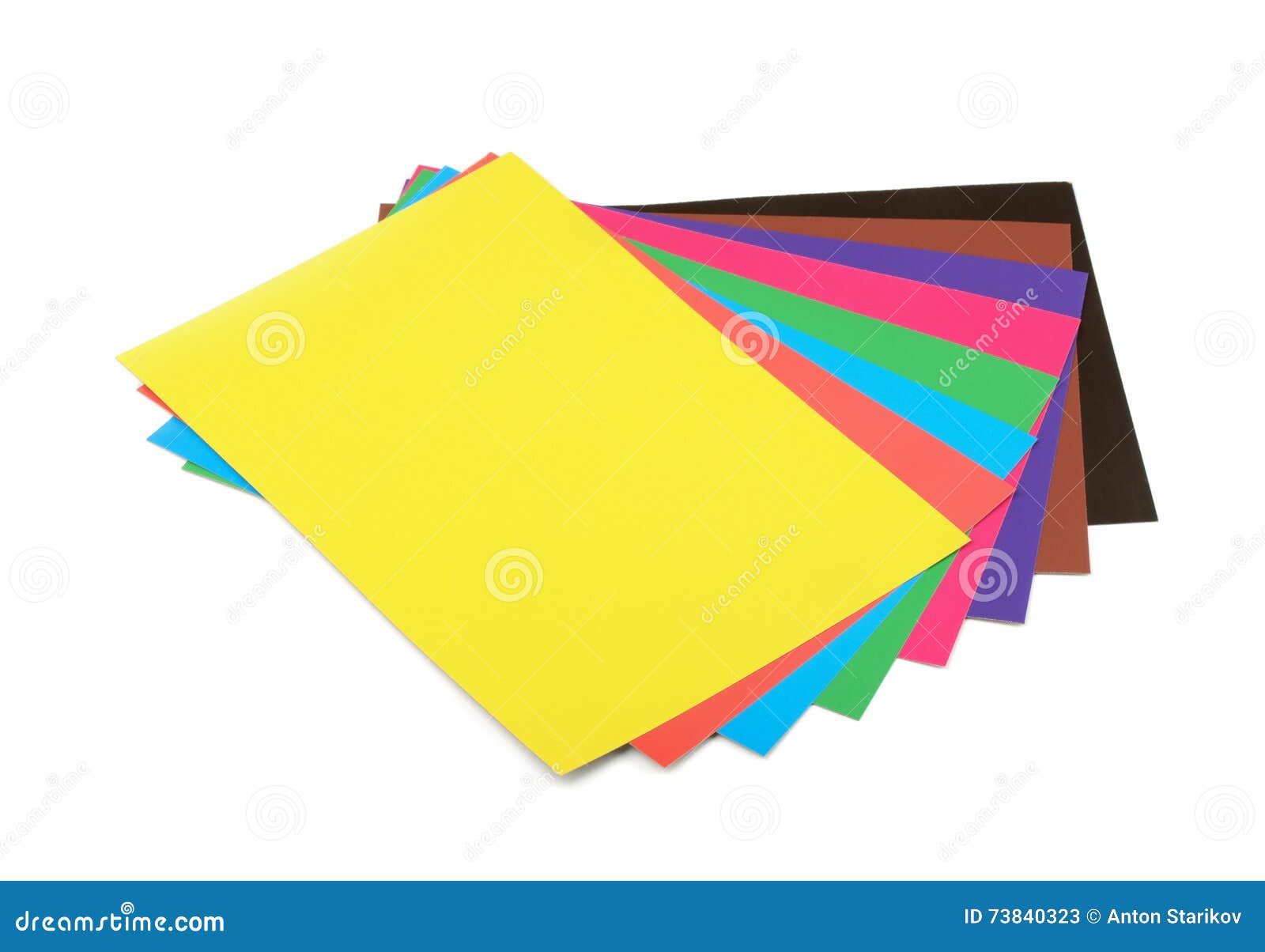 Folhas de papel coloridas imagem de stock. Imagem de vazio - 73840323