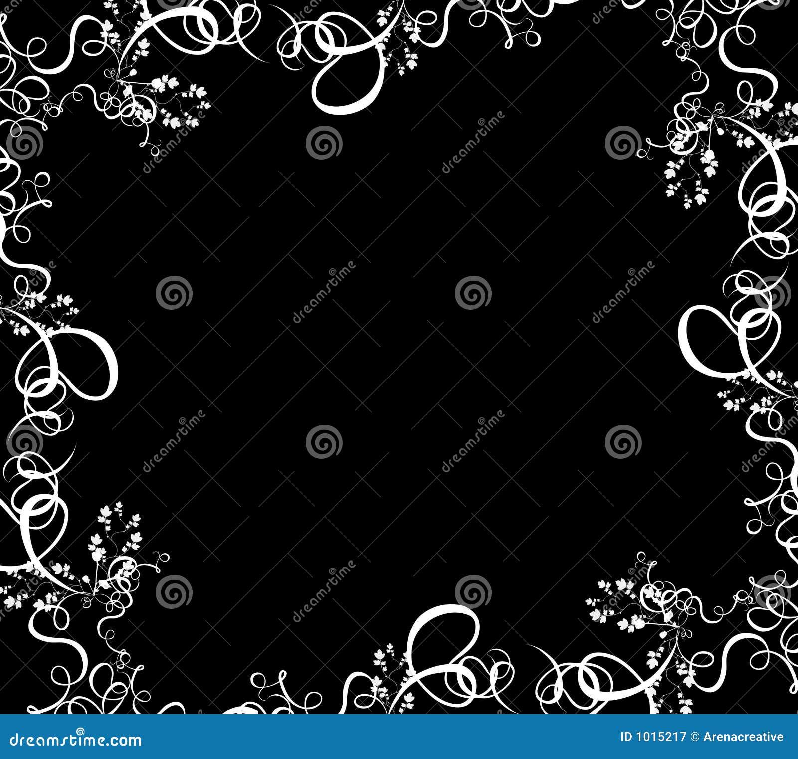 Bw Foliage Border Royalty-Free Stock Image | CartoonDealer.com #821284