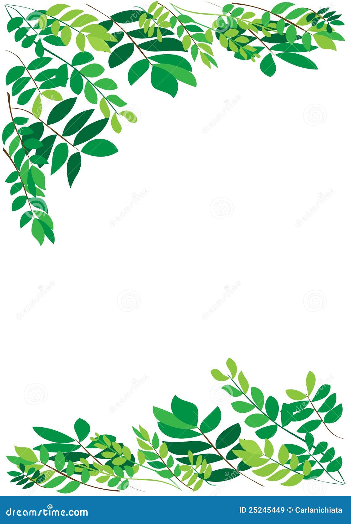 Foliage border stock vector. Illustration of pattern - 25245449