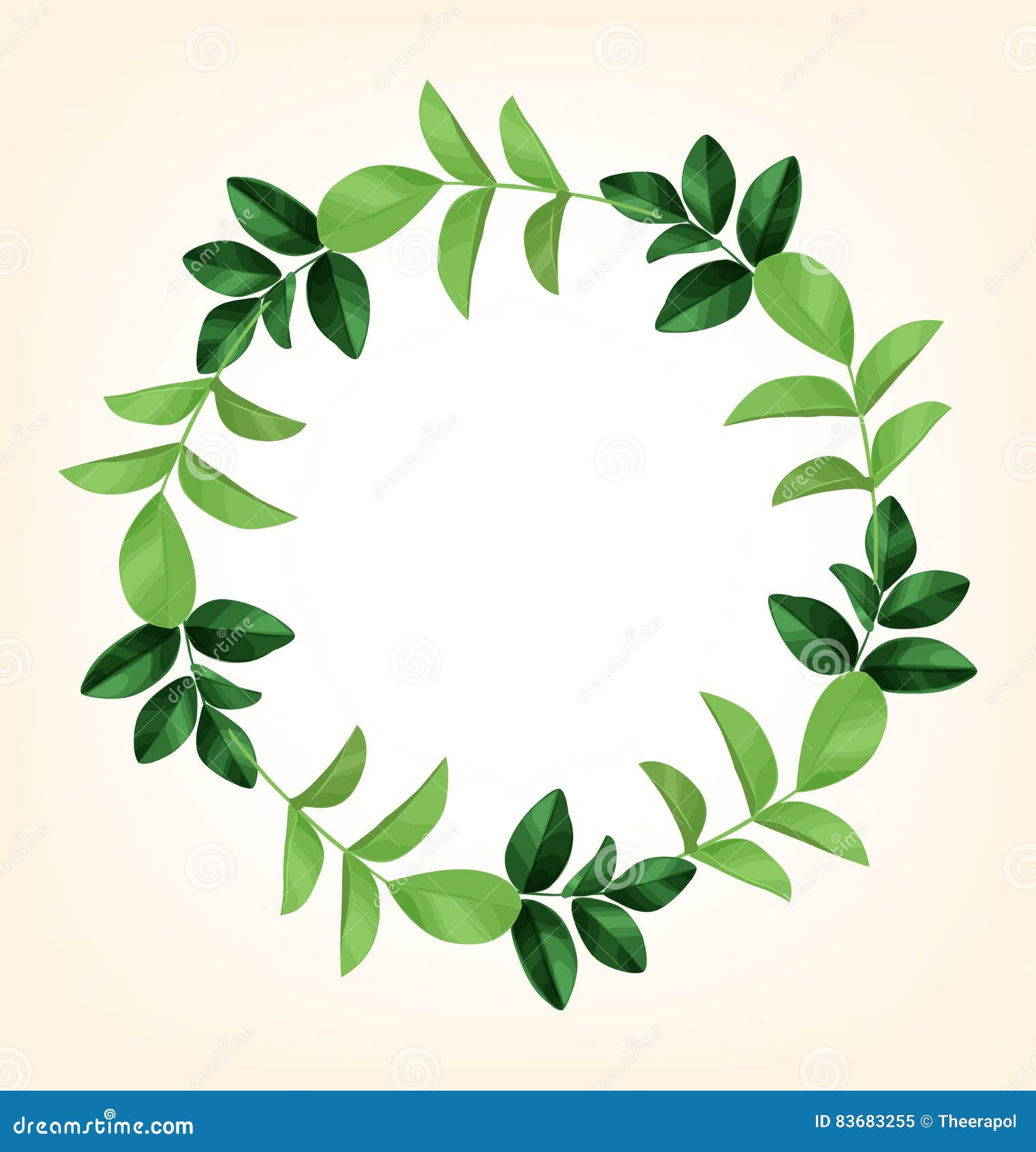 Foliage border set stock illustration. Illustration of greeting - 83683255